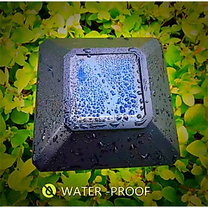 ASTRAEUS Solar Path Lights, New LED Warm White Solar Garden Light for Outdoor with IP44 Waterproof, Solar Pathway Light for Landscape, Driveway, Terrace, and Walkway, Yard. (White, 2 Pack)