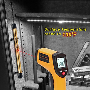 MAXSafes Gun Safe Dehumidifier Rod, Dry Golden Rod - Easy Installation Plug-in Electric Dehumidifier Eliminates Moisture for Gun Safes & Cabinets, ETL Approved，12in