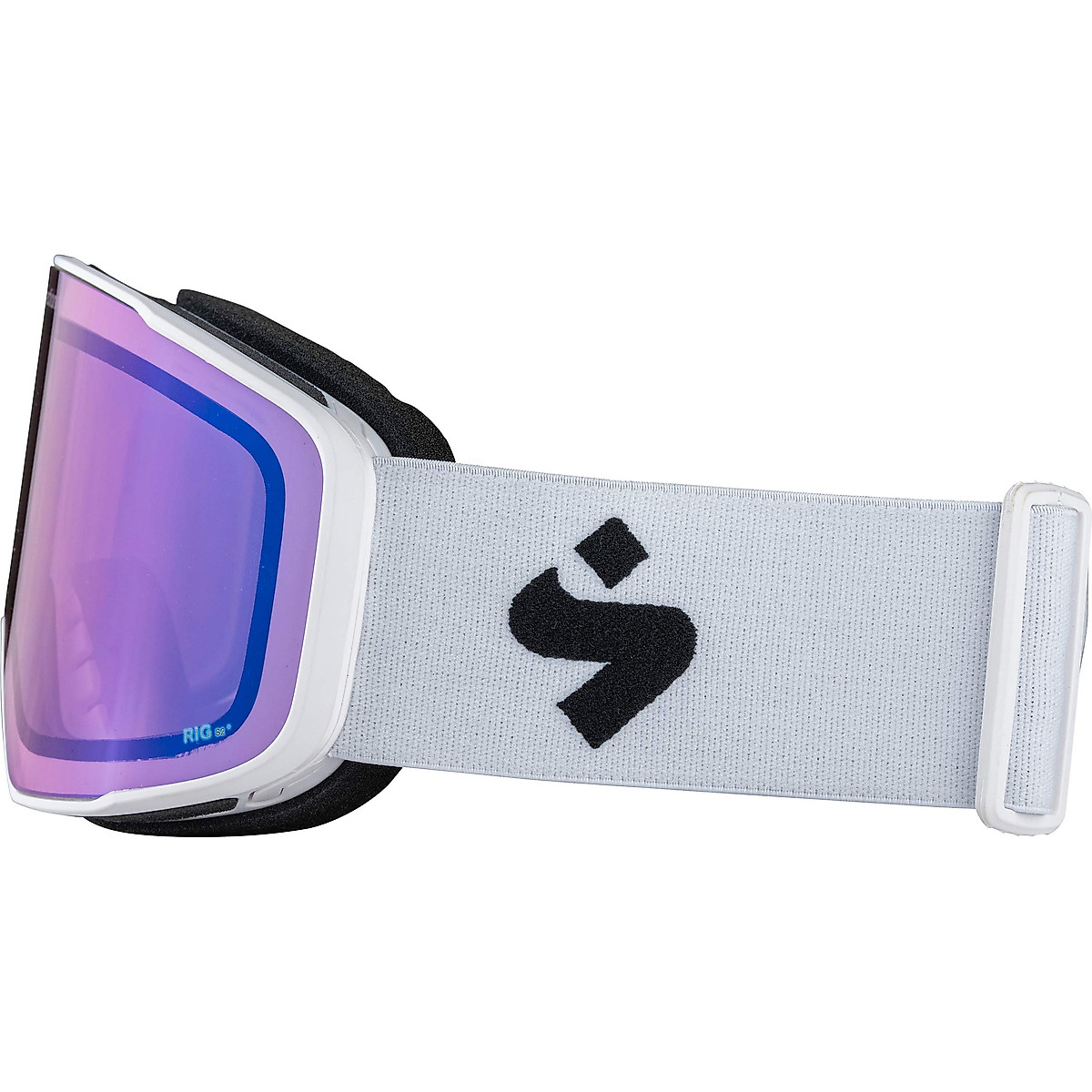 Sweet Protection Boondock RIG Snow Goggles - Snowboard and Ski Semi-Frameless Design with UV Protection and Anti-Fog Lens, RIG Light Amethyst/Satin White/White