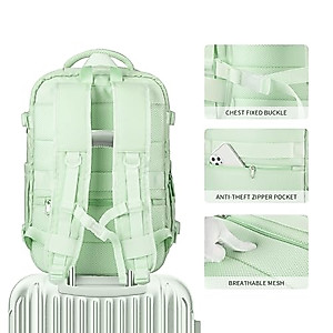 PARAPOGEE Women Travel Backpack, 25L Waterproof Laptop Daypack for Traveling Camping, Small Carry On Flight Approved Backpacks (Green)