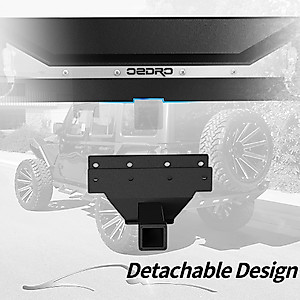 OEDRO Rear Bumper w/Tire Carrier Compatible for 2018-2025 Jeep Wrangler JL & Unlimited JLU (2/4 Doors), Full Width Back Bumper w/Hitch Receiver & D-Rings & Reflective Armor