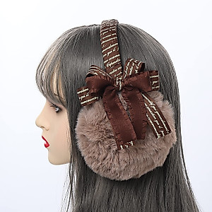 BPURB Cute Plush Warm Earmuffs Kawaii Girls Women's Lolita Warmer Muff Ear Cover Lovely Fold Headband Accessories
