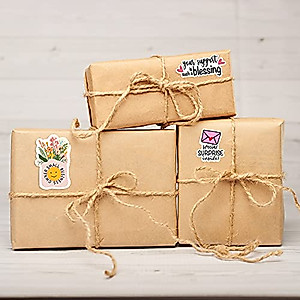 Wailozco Small Business Owner Flower Bag Stickers,Thank You Stickers,Handmade Stickers,Small Shop Stickers,Envelopes Stickers for Small Business, Online Retailers,Handmade Goods,500 Labels Per Roll