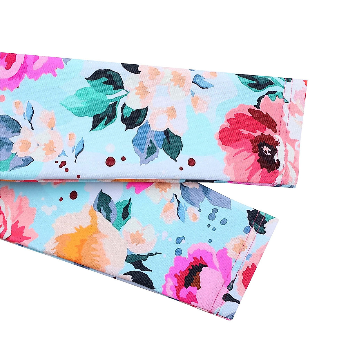 XFGIRLS Baby/Toddler Girls Swimsuit Long Sleeve One-Piece Bathing Suit Rash Guard for Kids UPF 50+ Swimwear