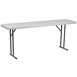 Flash Furniture Kathryn 6-Foot Granite White Plastic Folding Training Table