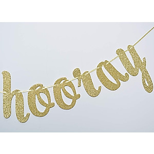 Hip Hop Hooray Gold Glitter Banner