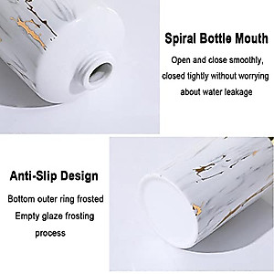 JINYISI Bathroom Accessory Set,Ceramics Bathroom Accessories,4 pcs White Bathroom Sets Accessories,Bathroom wash Cup Toothbrush Cup Set