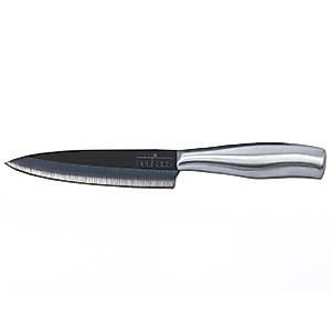 Casa Neuhaus Black Series Utility Set Ceramic Knives - 3 inch Paring Knife & 5 inch Utility Knife - Black Ceramic Blade & Stainless Steel Handle - Includes Knife Sheath and Black Series Gift Box