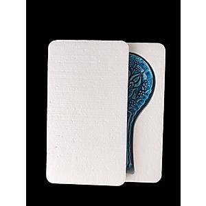 Ceramic Spoon Rest, Heat Resistant Spoon Holder for Kitchen counter/Countertop/Stove Top, Dishwasher Safe, Handmade Kitchen Utensil (Turquoise 4.5" W x 9" L) Cooking Gifts for Housewarming One piece