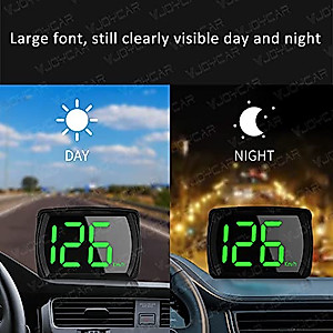 2023 New Speedometer HUD GPS Digital Speed Meter MPH Speedo Head Up Display for Cars Trucks, USB Cable Plug & Play (G20-Only Green)