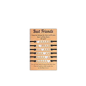 Best Friend Bracelets for 3/4/5/6 Bff Bracelets Friendship Bracelets Gifts for Women Teen Girls, Copper, other
