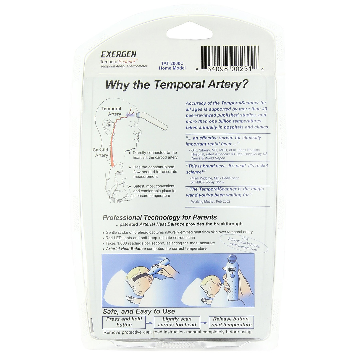Exergen Thermometer, Temporal Scanner 1 thermometer