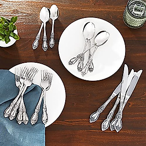 Oneida Louisiana 20 Piece Fine Flatware Set, Service for 4, 18/10 Stainless Steel
