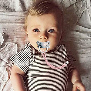 Pacifier Clip Holder for Boy and Girl Unisex Design Universal Handmade Braided Rope Paci Clip Easy to Use 4 Pack(Purple)