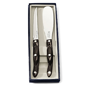 Cutco Club Mates #1822 in Gift Box/Includes Cutco Spatula Spreader #1768 and Cutco Trimmer #1721 Dark Handles