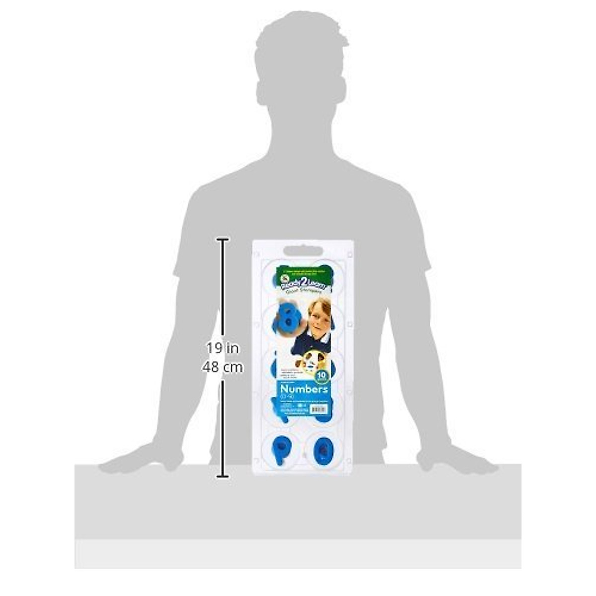 READY 2 LEARN Giant Stampers - Numbers 0-9 - Set of 10 - Easy to Hold Foam Stamps for Kids - Arts and Crafts Stamps for Displays, Posters, Signs and DIY Projects