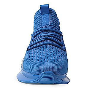 kokib Men's Running Sports Walking Shoes Mesh Lightweight Breathable Athletic Jogging Fashion Sneakers Blue