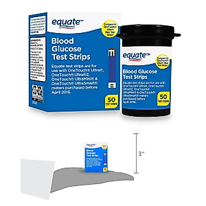 Blood Glucose Test Strips, 50 Count | Ideal for Glucose Monitor Kit, Diabetes Testing | Compatible with OneTouch Meters | Reliable Readings | Accurate & Easy to Use | High Accuracy Strips