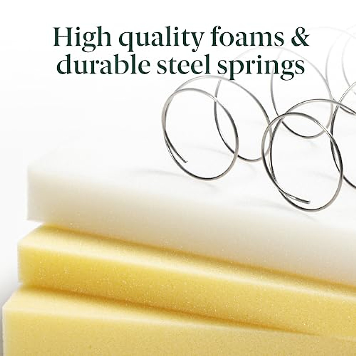 ZINUS 8 Inch Foam and Spring Hybrid Mattress [New Version], King, Fiberglass Free, Medium Firmness, Durable Support, Certified Safe Foams & Fabric, Mattress in A Box