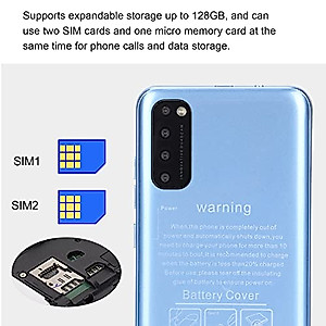 ASHATA Unlocked Smartphone, 5.45 Inch Smartphone HD Screen Cell Phone, Face Recognition Rino4 Pro for Android RAM 2GB ROM 32GB, Dual SIM Dual Standby Smartphone(Blue)
