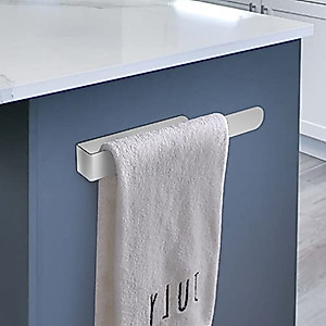 HUFEEOH Hand Towel Holder, Self Adhesive Towel Bar Towel Holder for Kitchen Cabinet, SUS 304 Stainless Steel Bath Towel Holder Stick on Wall