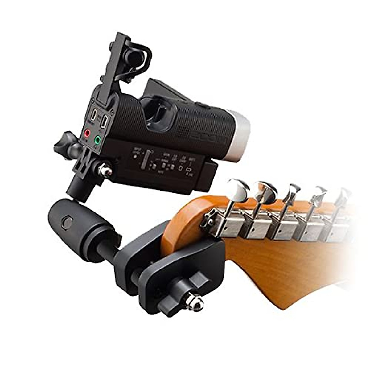 Zoom GHM-1 Guitar Headstock Mount, Flat Clamp Mount, Designed to be Used With Q2n, Q2n-4K, Q4, Q4n, and Q8