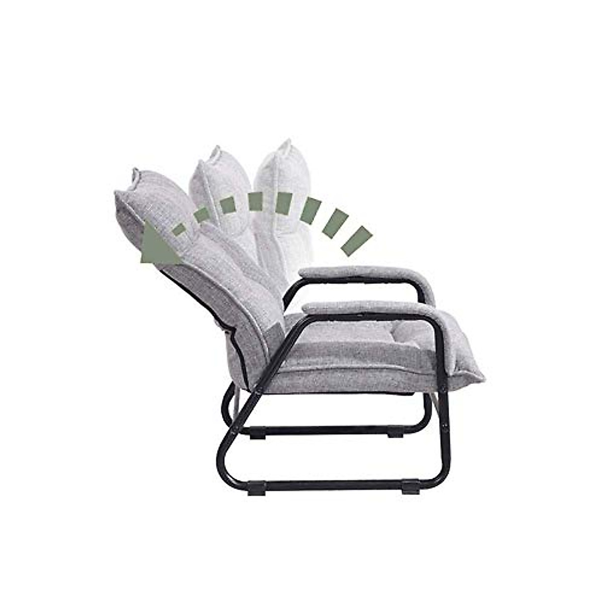 GYDJBD Lazy Sofa Lazy Couch Mini Sofa Small Apartment Leisure Sofa Chair Single Folding Fabric Small Sofa (Color : Gray)