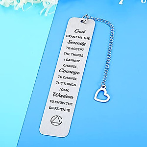 Sobriety Recovery AA Gifts Christian Bookmarks Gifts for Women Men Religious Bible Verse Book Markers Baptism Serenity Prayer After Surgery Cancer Survivor Gifts Christmas Birthday Gifts for Friends