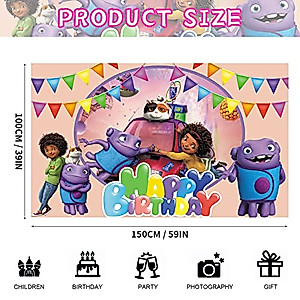 Home Movie Party Supplies, Home Movie Party Decorations Happy Birthday Party Banner Home Movie Party Backdrop for Boys Girls Baby Shower