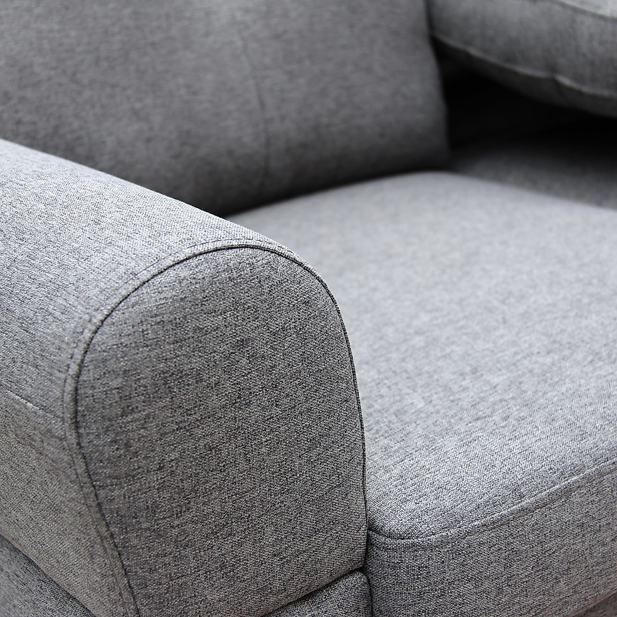 DHHU Sectional Sofa, L-Shaped Couch with 2 Cup Holder, Modular Sofá with Extra Wide Chaise Lounge, Living Room Furniture Sets with Storage Ottoman for Home Office, Apartment