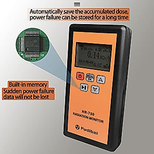 GZHaiTuoSi Nuclear Radiation Detector, NR-750 Household Radioactive Tester, Beta Gamma X-ray Tester,Geiger Counter Radiation Detector,LCD Display with Sound Vibrations Light Triple Alarm Gamma Scout