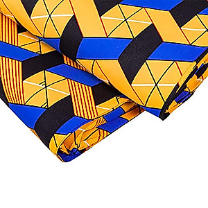 African Polyester Wax Prints Fabric Ankara Real Wax 6 Yards African Fabric for Party Dress FP6392