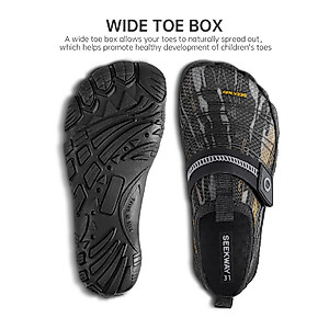 SEEKWAY Barefoot Water Shoes for Kids - Wide Toe Box and Quick-Dry Sand Shoes Toddler for Hiking Swim Beach Pool Kayak Sport Accessories, Camping Essentials Must-Haves for Boys Girls Sizes