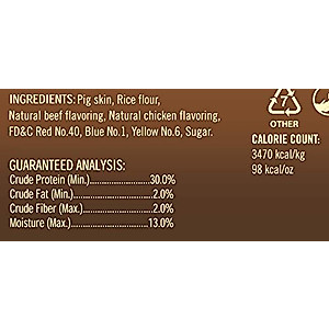 Pork Chomps Dog Chews, 5-inch Munchy Sticks, Assorted Flavors, 100 Count