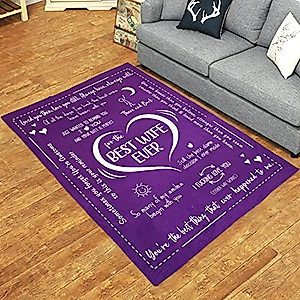 Gifts For Wife, Anniversary, Valentine's Day, Christmas, Thanksgiving, Birthday Gifts for Her, I Love You Gifts For Her, Wife Gifts from Husband, Present for Wife - Throw Blanket for Women 60x80