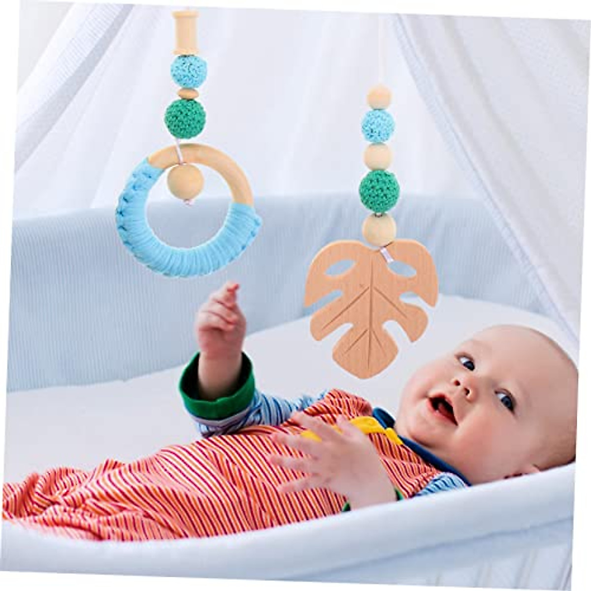 Toddmomy 20 Pcs Yarn Bead Pendant Baby Decor Woodsy Decor Baby Car Toy Children Cot Hanging Toy Sensory Hanging Rattle Rattles Plush Toy Crib Stroller Toy Crib Hanging Rattle Toy Crib Toy
