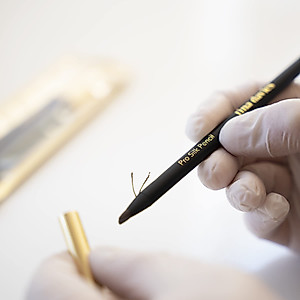 Tina Davies Pro Silk Pencil - Pre-Draw Eyebrow Pencil for Microblading - Smooth Pro Brow Pencil - Permanent Make Up Accessories - Black (3 Pack)