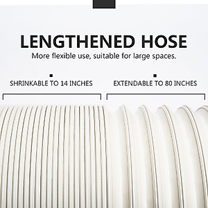 YoleShy 5 Inches Diameter Portable Air Conditioner Exhaust Hose Portable AC Hose with Clockwise Thread 80 Inch Length Compatible with Delonghi and More