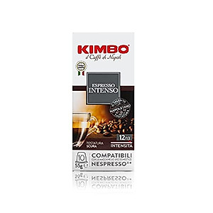 Nespresso Compatible Kimbo Intenso Espresso Capsules - 1 Case 100 Capsules. Nespresso Original Line Only. (100 Capsuiles)
