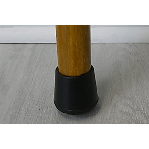 Shepherd Hardware 8746E Leg Tips 1-1/4-Inch Inside Diameter Rubber Chair Leg Caps, 24 Pack, Black