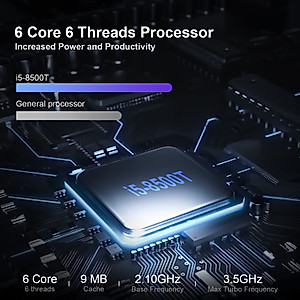 Lenovo ThinkCentre M920q Tiny Desktop Intel i5-8500T Up to 3.50GHz 16GB RAM New 1TB NVMe SSD Built-in AX210 Wi-Fi 6E BT HDMI Dual Monitor Support Wireless Keyboard and Mouse Win11 Pro (Renewed)