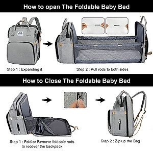 Lifecolor Diaper Bag Nappy Bags Waterproof Travel Backpack Mom Baby Care(Gray)