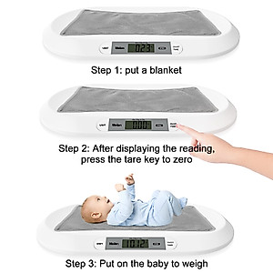 Meilen Pet Scale,Multi-Function Baby Scale 20kg 3units lb/kg/st for Baby Weight Toddler Health Infant Scale ABS Safety Material