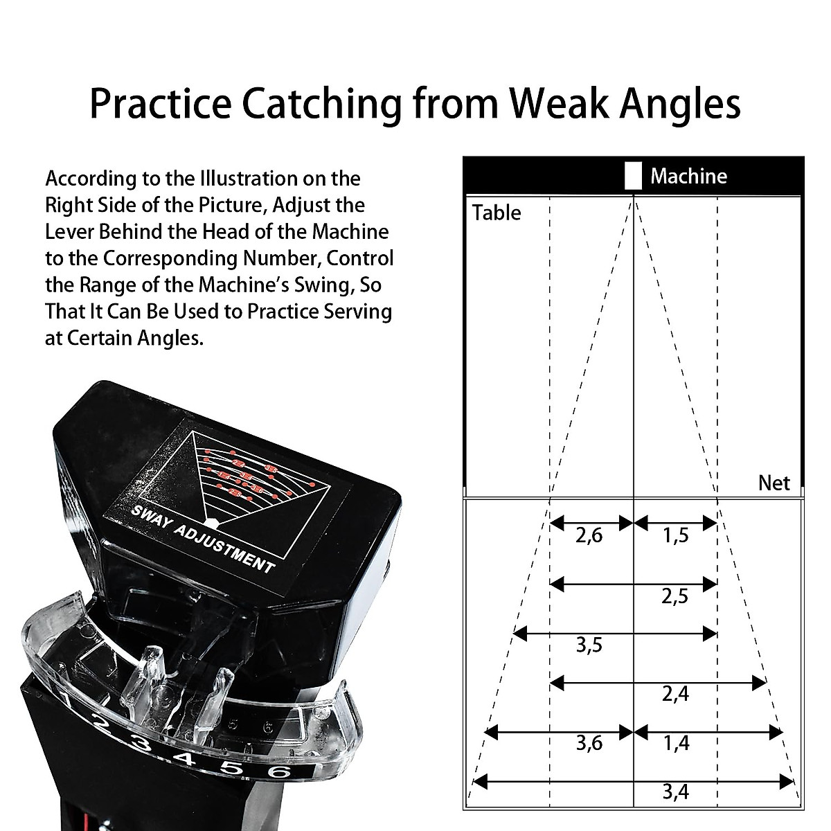 WAYMARK Table Tennis Robot Ping Pong Ball Machine S6-PRO Automatic Ping Pong Robot Trainer Table Tennis Robot Machine with Net and 100 Balls