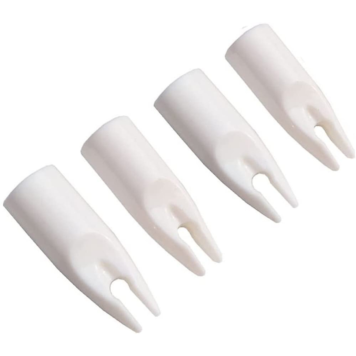 AMEYXGS 50 Pack Archery Plastic Arrow Nocks 5/16 Arrow Nock Replacement for 8mm Arrow Shaft DIY Archery Compound Bow Recurve Bow (White)