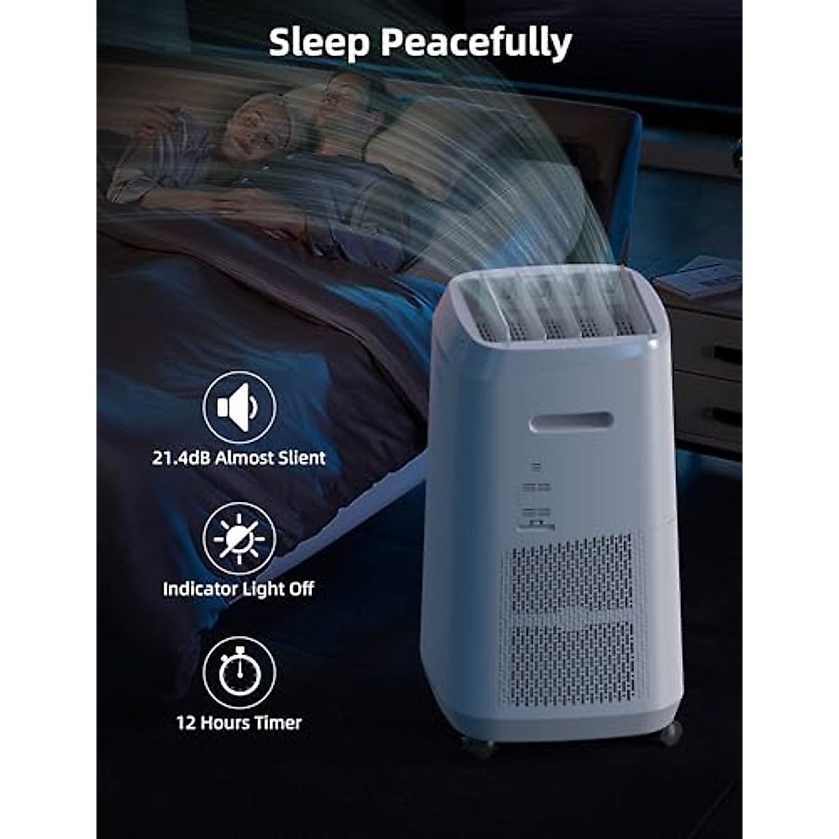 Nuwave OxyPure ZERO Air Purifiers with 20 Yr Washable and Reusable Bio Guard Tech Air Filter, Large Room Up to 2002 Ft², Air Quality Monitor, 0.1 Microns, 100% Capture Allergies, Smoke, Dust, Pollen