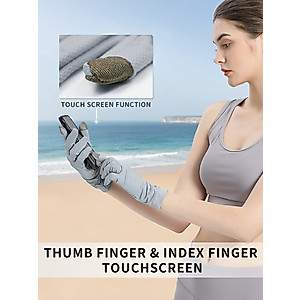 MOUNT TEC Unisex UV Protective Gloves UPF 50+ Cool Breathable Finger Tip Touch Screen Sunblock Glove for Sailing Golfing Boating Fishing Hiking Adventuring Outdoors (Grey, L)