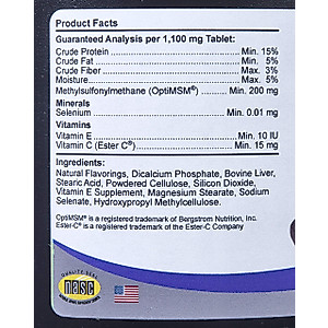 Kala Health COMFORT Antioxidant Supplement for Dogs, 1,000 Count, Immune Support and Helps Reduce Skin Allergies, Contains: MSM, Superoxide Dismutase, Selenium and Vitamin C & E, Made in The US