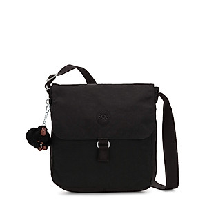 Kipling womens Women's Colby Shoulder Bag, Flap Closure, Adjustable Strap, Zip Compartment, Nylon Crossbody Bag, Black Tonal, 10.5 L x 11 H 2.75 D US