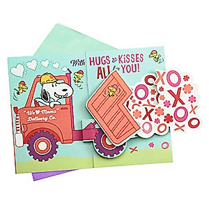 Hallmark Pop Up Peanuts Mothers Day Card or Birthday Card for Mom (Snoopy, Hugs and Kisses for You) (0599MBC7615)